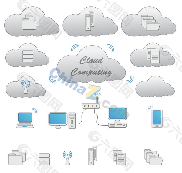 云朵形状图标矢量素材素材免费下载(图片编号:2394784)-六图网