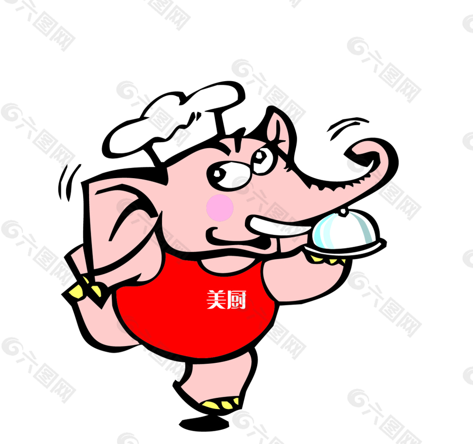 矢量卡通大象厨师EPS设计元素素材免费下载(图片编号:8653795)-六图网