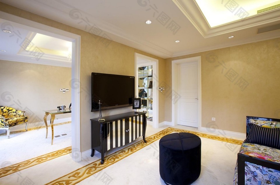 欧式室内电视墙设计图装饰装修素材免费下载(图片编号:8675626)-六图网
