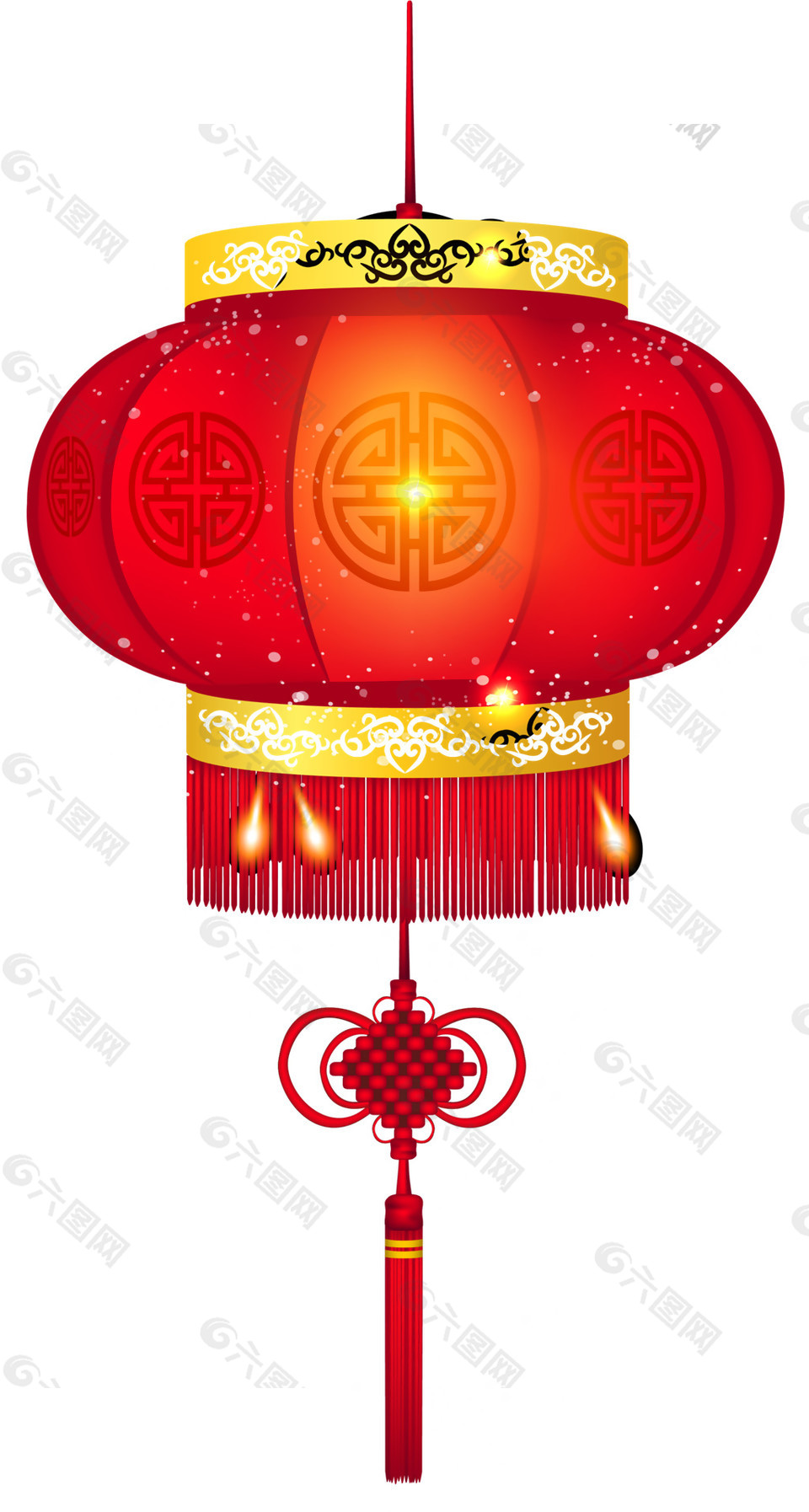 清新雪花红色灯笼节日元素设计元素素材免费下载(图片编号:9117318)-六图网