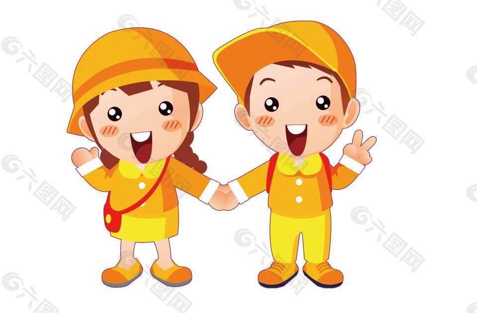 卡通幼儿园同学上学png元素设计元素素材免费下载(图片编号:9223877)-六图网